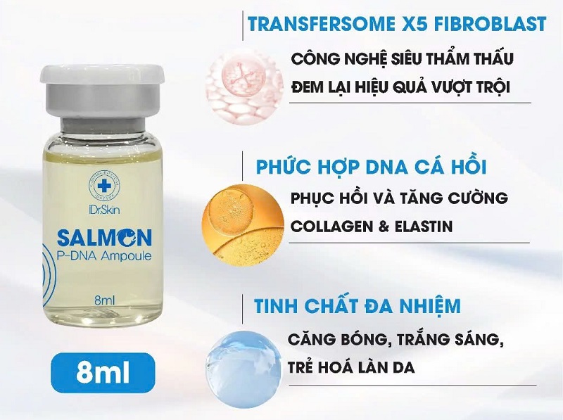 Tế bào gốc căng bóng DNA cá hồi IDr.Skin Salmon P-DNA Ampoule